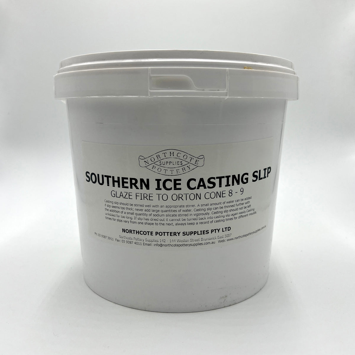 Southern Ice Porcelain Casting Slip– Northcote Pottery Supplies